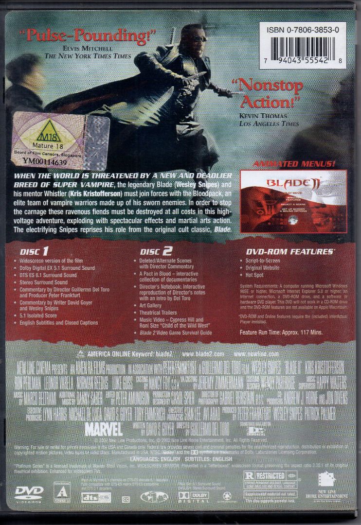 Blade III ***original dvd***, Hobbies & Toys, Music & Media, CDs & DVDs ...