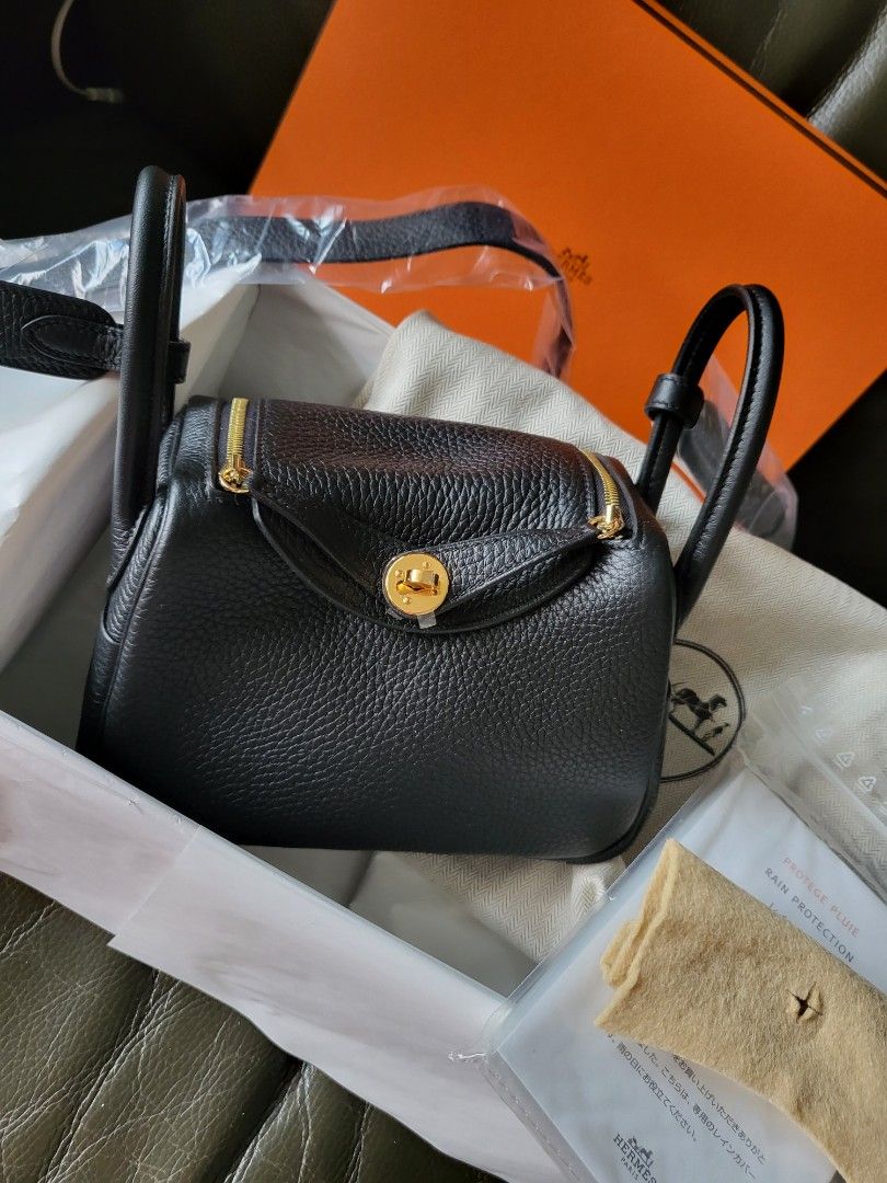 BNIB Hermes Mini Lindy Black GHW, Luxury, Bags & Wallets on Carousell