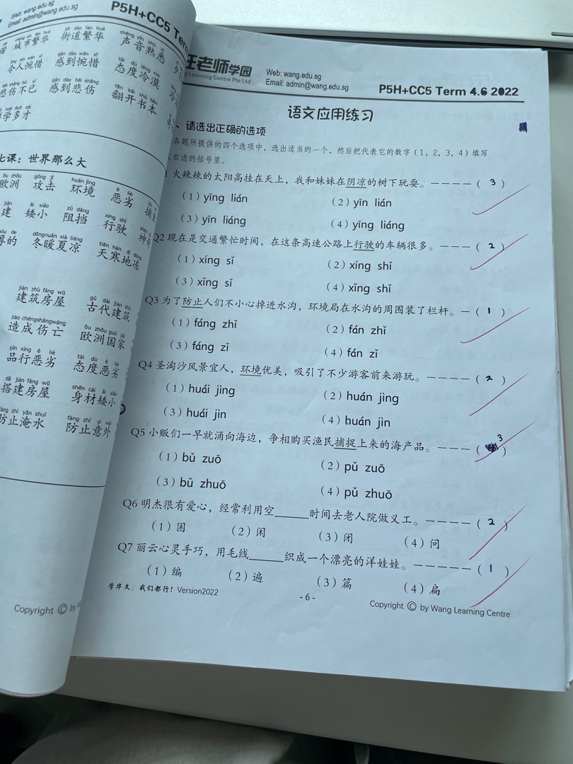 Wang Learning Centre P5 2022 HCL 3hrs , Hobbies & Toys, Books ...