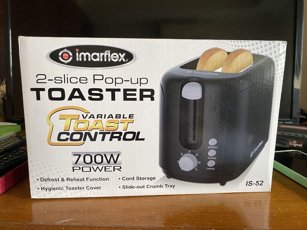 BRAND NEW Imarflex Pop-up Toaster (2-slice), TV & Home Appliances ...
