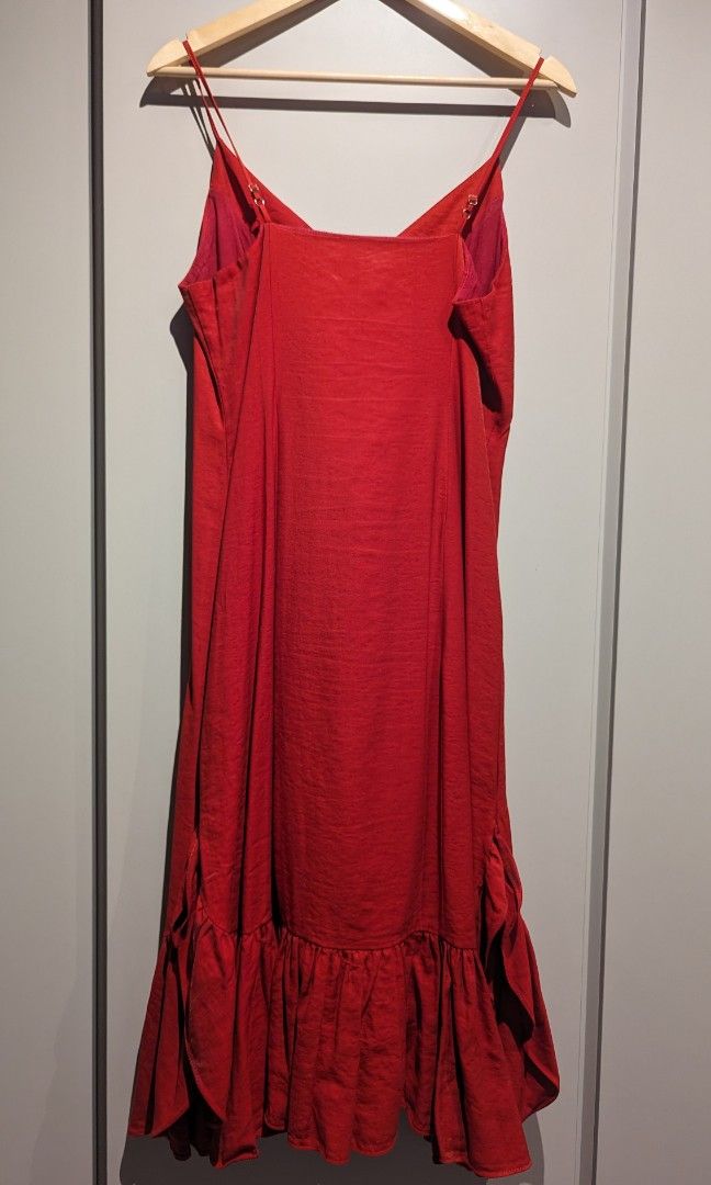 Brick Red Dress, Women's Fashion, Dresses & Sets, Dresses on Carousell