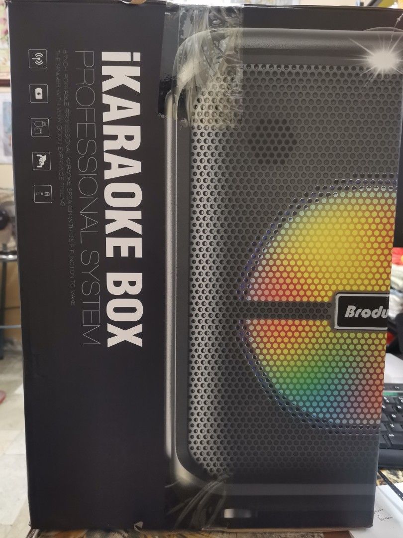 Brodu karaoke box 8inch speaker high quality BTS-1740, Audio, Soundbars ...