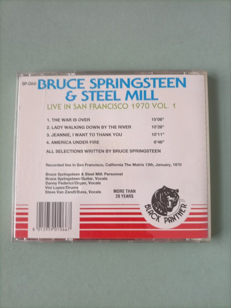 Bruce Springsteen & Steel Mill - Live in San Francisco 1970 vol. 1 (CD ...