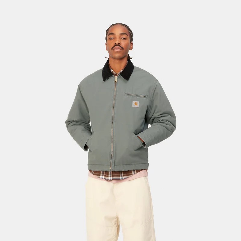 Carhartt FW23 Smoke Green Detroit Jacket NOT THRIFTED, Men's Fashion ...