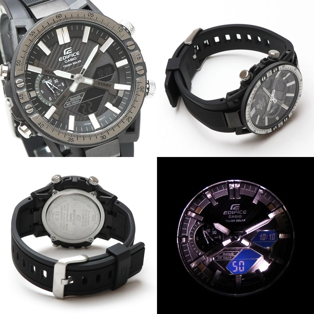 Casio Edifice ECB-2000TP-1A Sospensione Black Analog Resin Solar ...