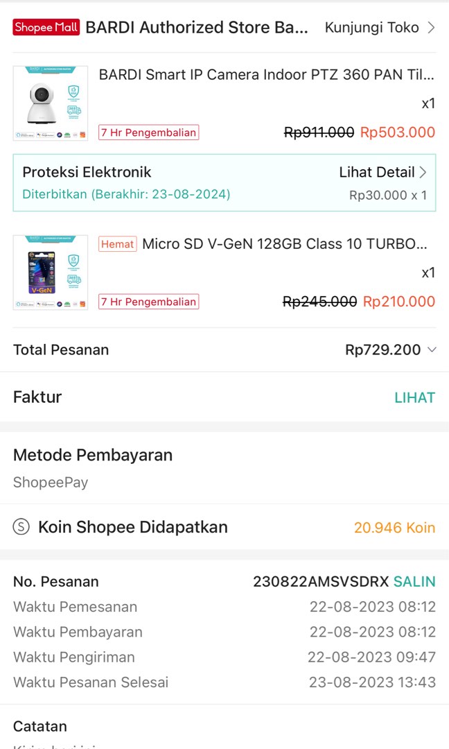 Cctv bardi + memory card, Barang Yang Dicari di Carousell