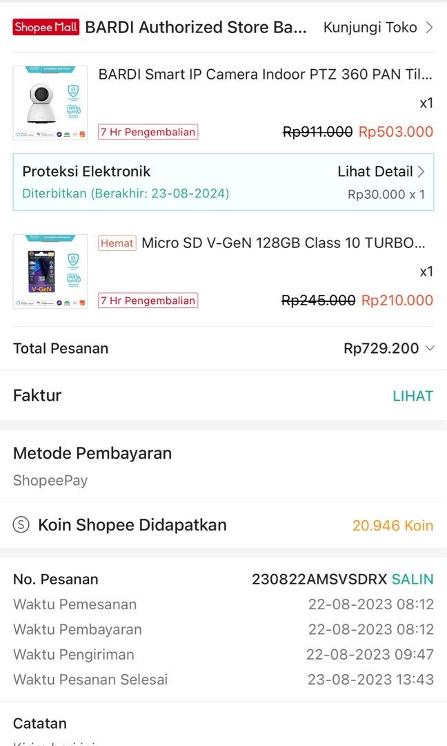 Cctv bardi + memory card, Barang Yang Dicari di Carousell