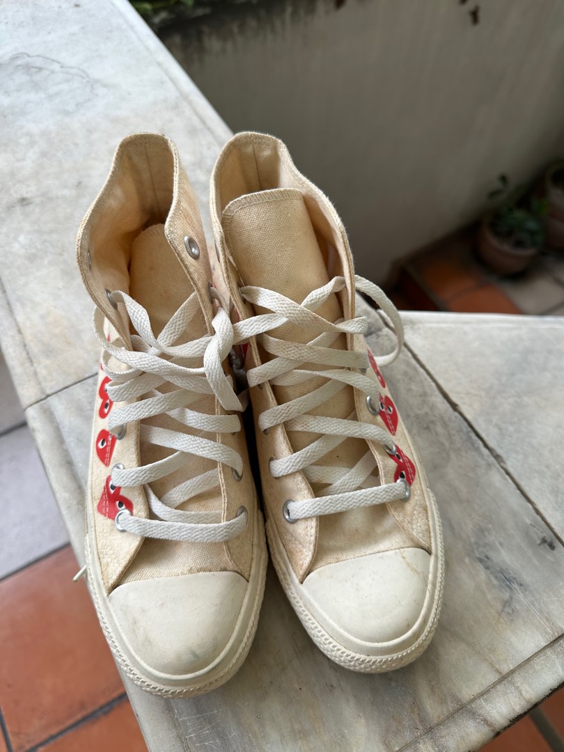 CDG Play Converse High Cut white, Women's Fashion, Footwear, Sneakers ...