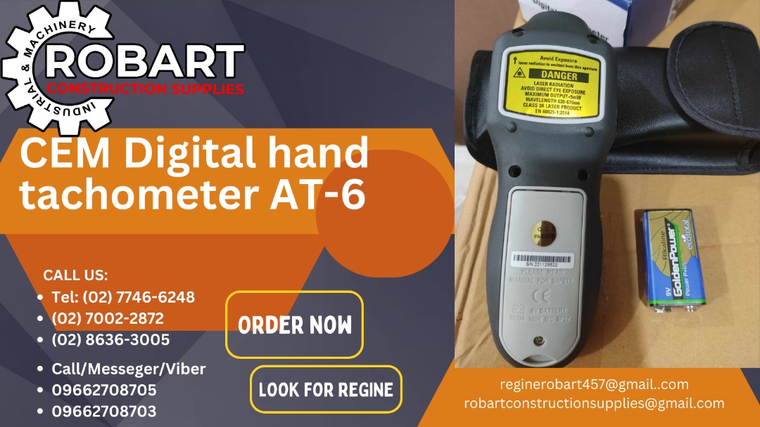 CEM Digital hand tachometer, Commercial & Industrial, Construction ...