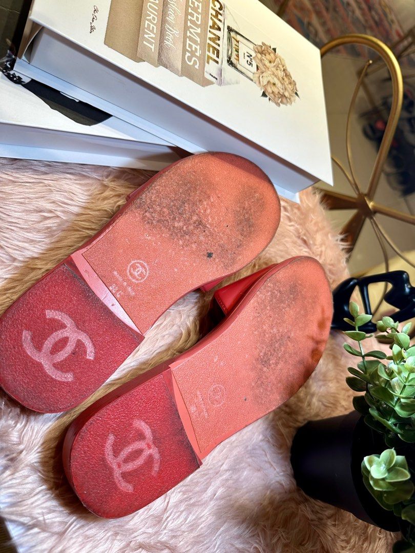 Chanel slides, Luxury, Sneakers & Footwear on Carousell