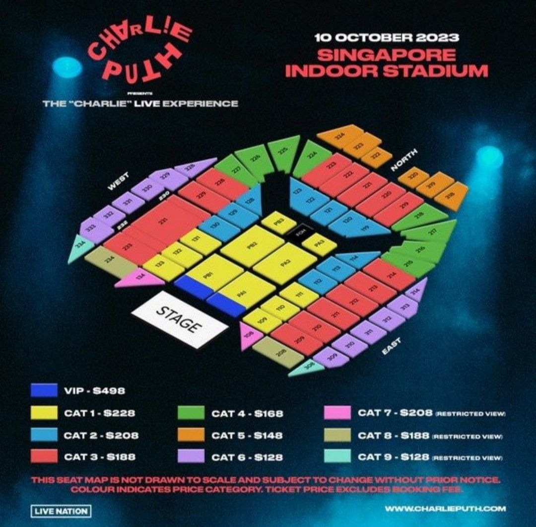 CHARLIE PUTH CAT 3 TICKET, Tickets & Vouchers, Event Tickets on Carousell
