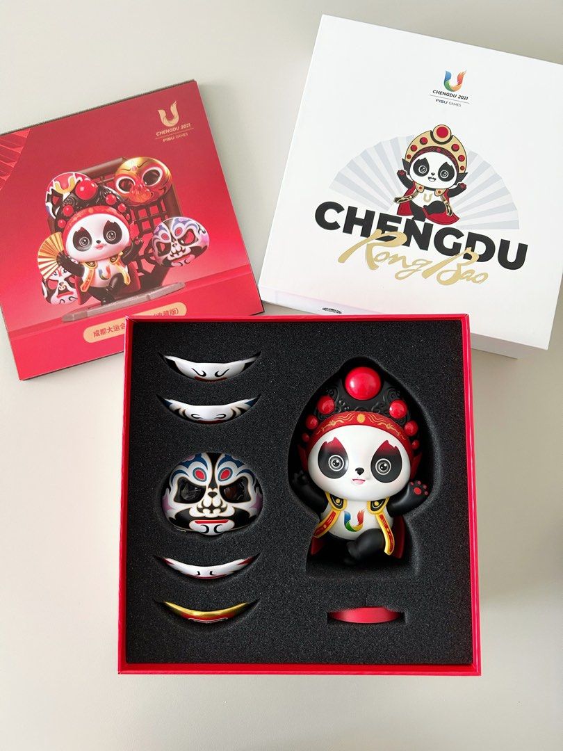 BNIB Chengdu Panda Mascot Rong Bao Sichuan Opera Face Changing Traditional Chinese Children ...