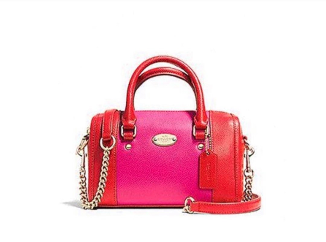 BRAND NEW COACH BAG WARNA CANTIK BANGET KOMBINASI PINK DAN MERAH ...