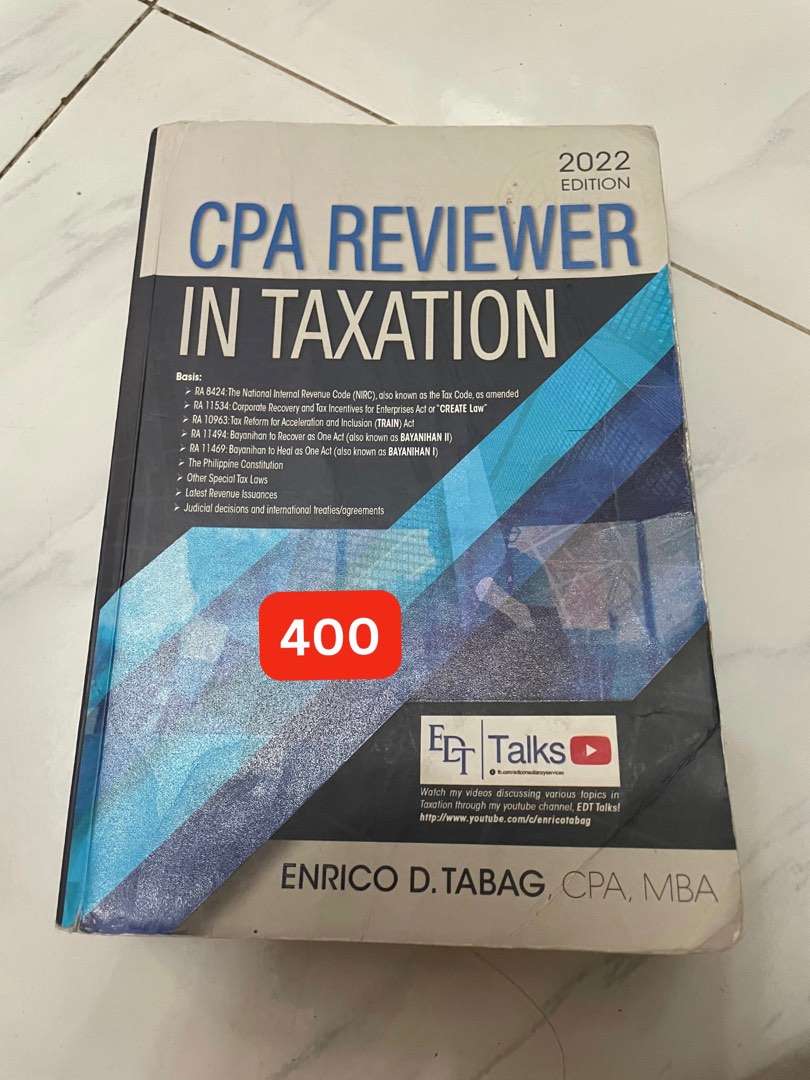CPA Reviewer in Taxation by Tabag, Hobbies & Toys, Books & Magazines ...