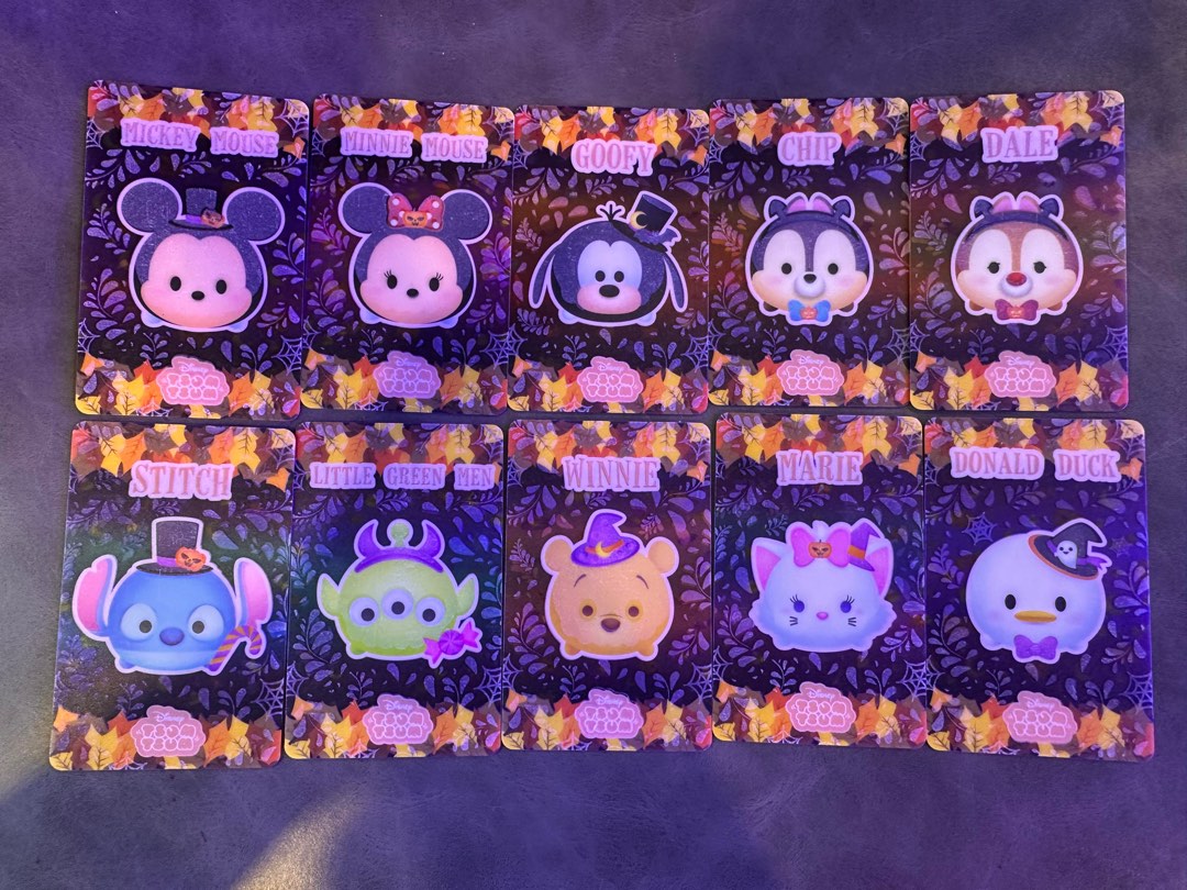 CPCM Halloween Disney Limited Edition Cards (Glow In the dark), Hobbies ...