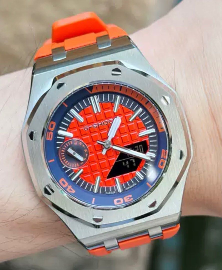 Custom Gshock Casioak ga2100 ga2110 gab2100 gm2100, Men's Fashion ...