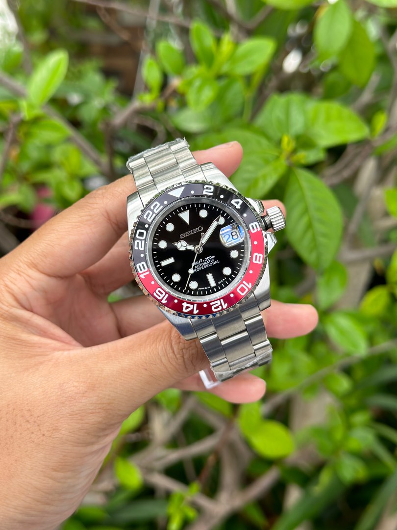Custom Seiko Coke 40mm, Luxury, Watches on Carousell