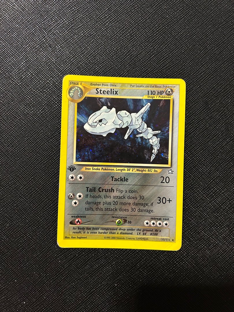 [DAMAGE] Steelix 1st Edition Holo Vintage Pokemon Card, Everything Else ...