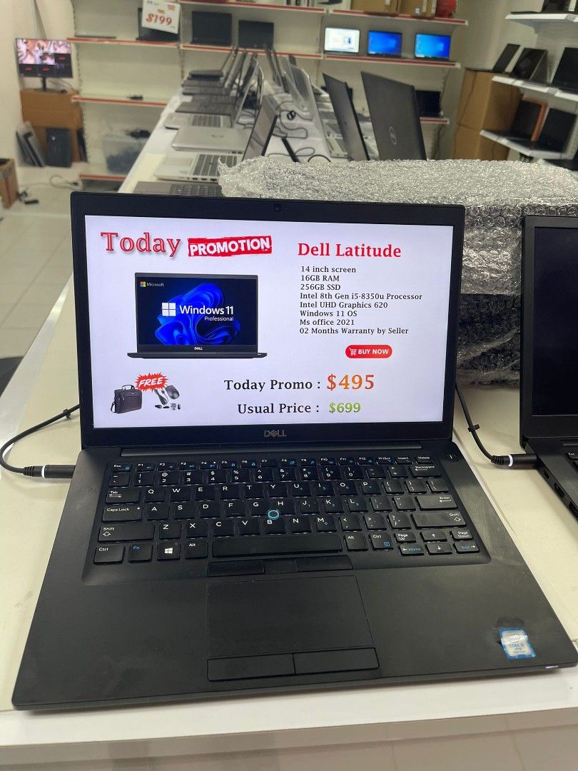 Dell Latitude 7490 14 inch screen with 16GB 256Gb SSD windows 11 intel ...