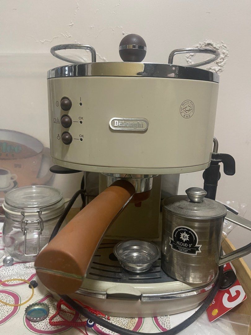DELONGHI ICON VINTAGE ESPRESSO MACHINE, Furniture & Home Living ...