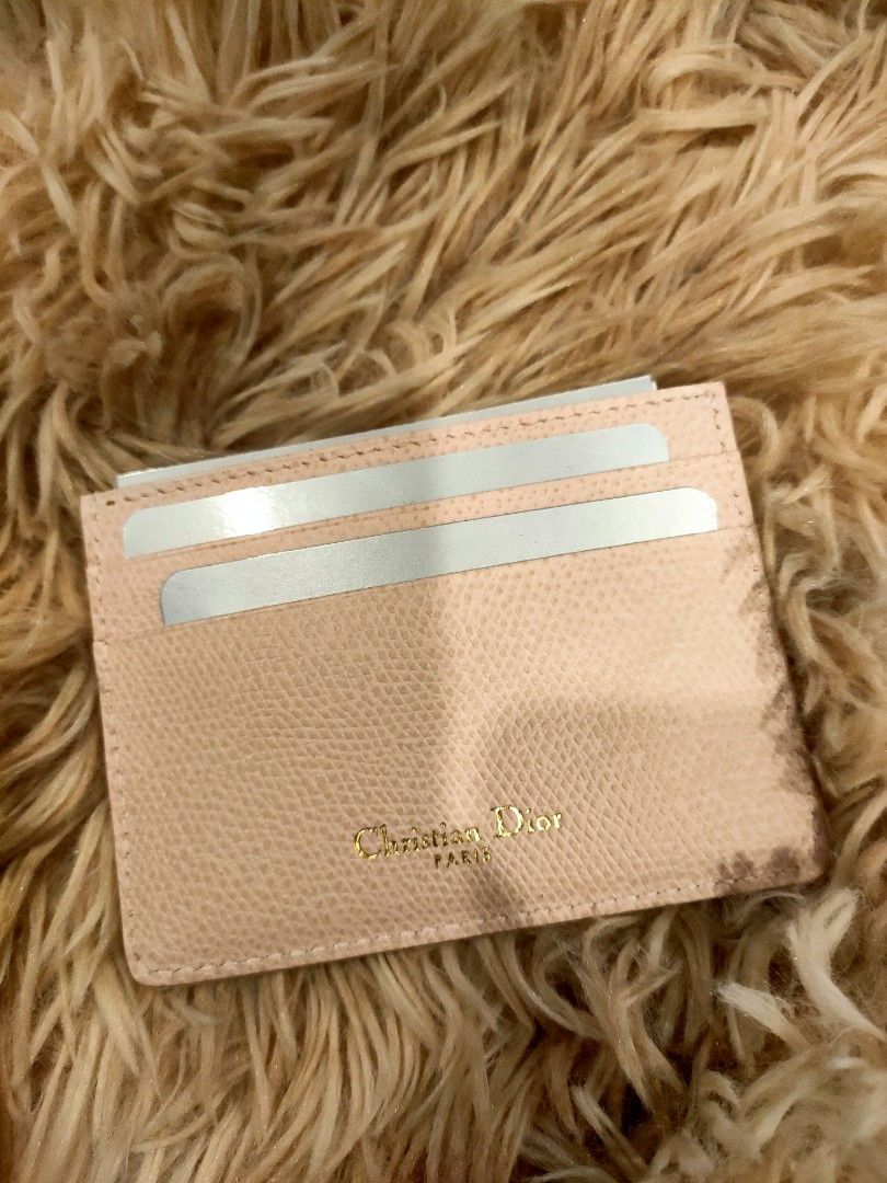 DIOR Powder Pink Leather Diorama Card Holder, Luxury, Bags & Wallets on ...