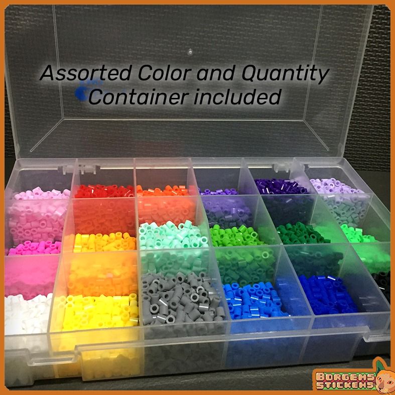 DIY Fuse Beads Kit - Perler Hama Beads 5mm - Storage box and bead clip ...