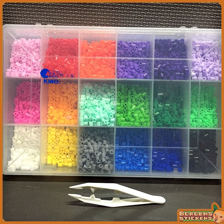 DIY Fuse Beads Kit - Perler Hama Beads 5mm - Storage box and bead clip ...