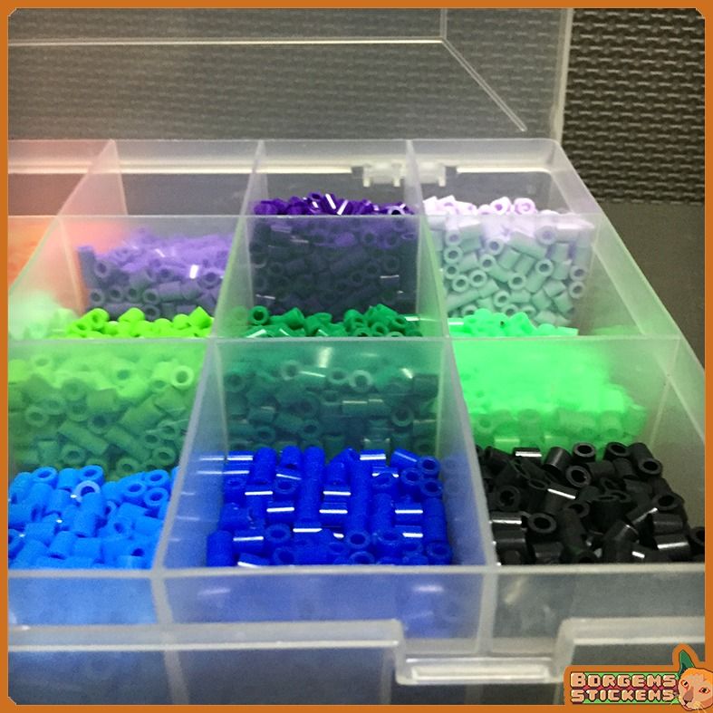DIY Fuse Beads Kit - Perler Hama Beads 5mm - Storage box and bead clip ...