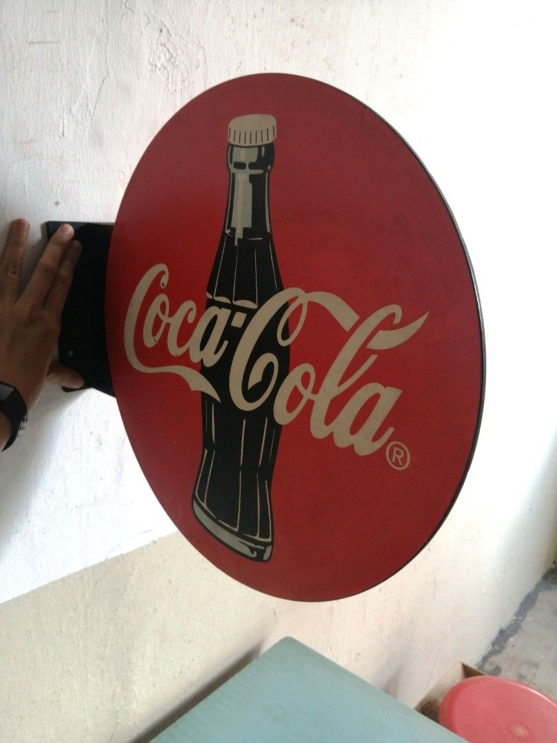 Double sided Coca Cola Plastic Sign Shop Sign Vintage, Hobbies & Toys ...