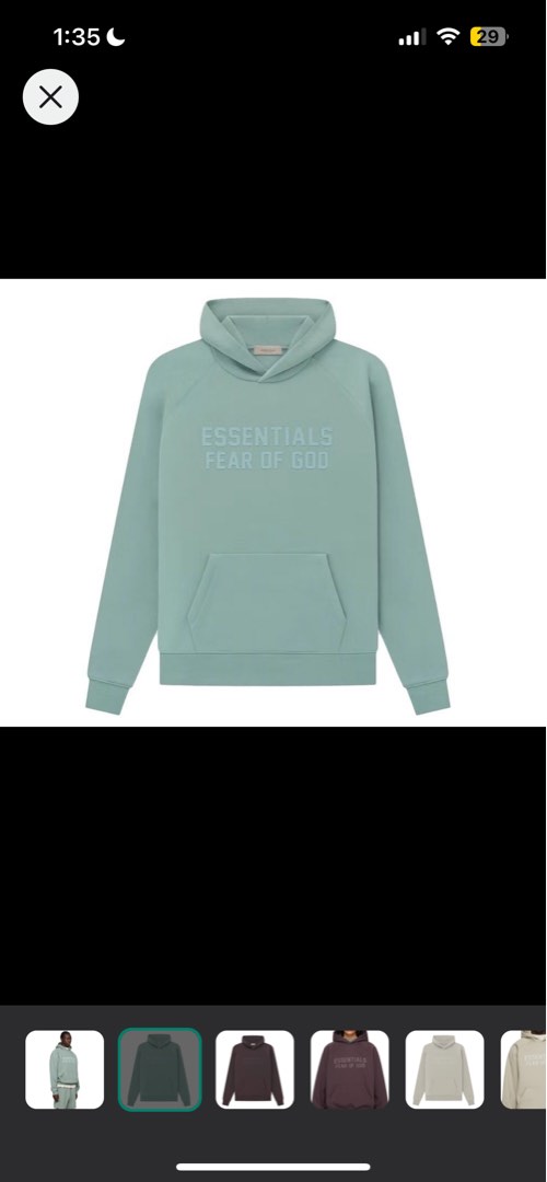 (AUTHENTIC) ESSENTIALS HOODIE, Men's Fashion, Coats, Jackets and ...