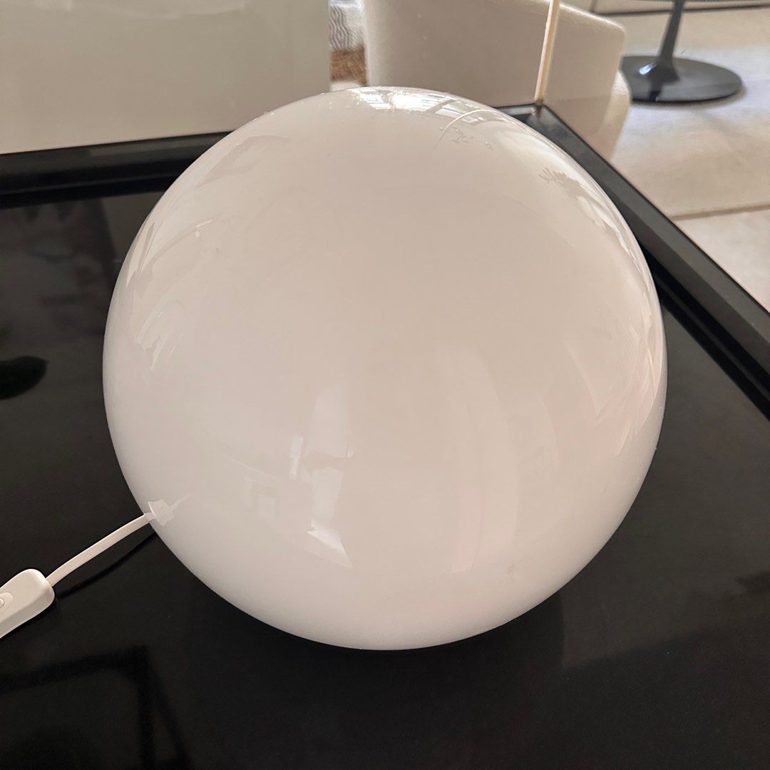 Fado glass ball lamp white ikea, Furniture & Home Living, Lighting ...