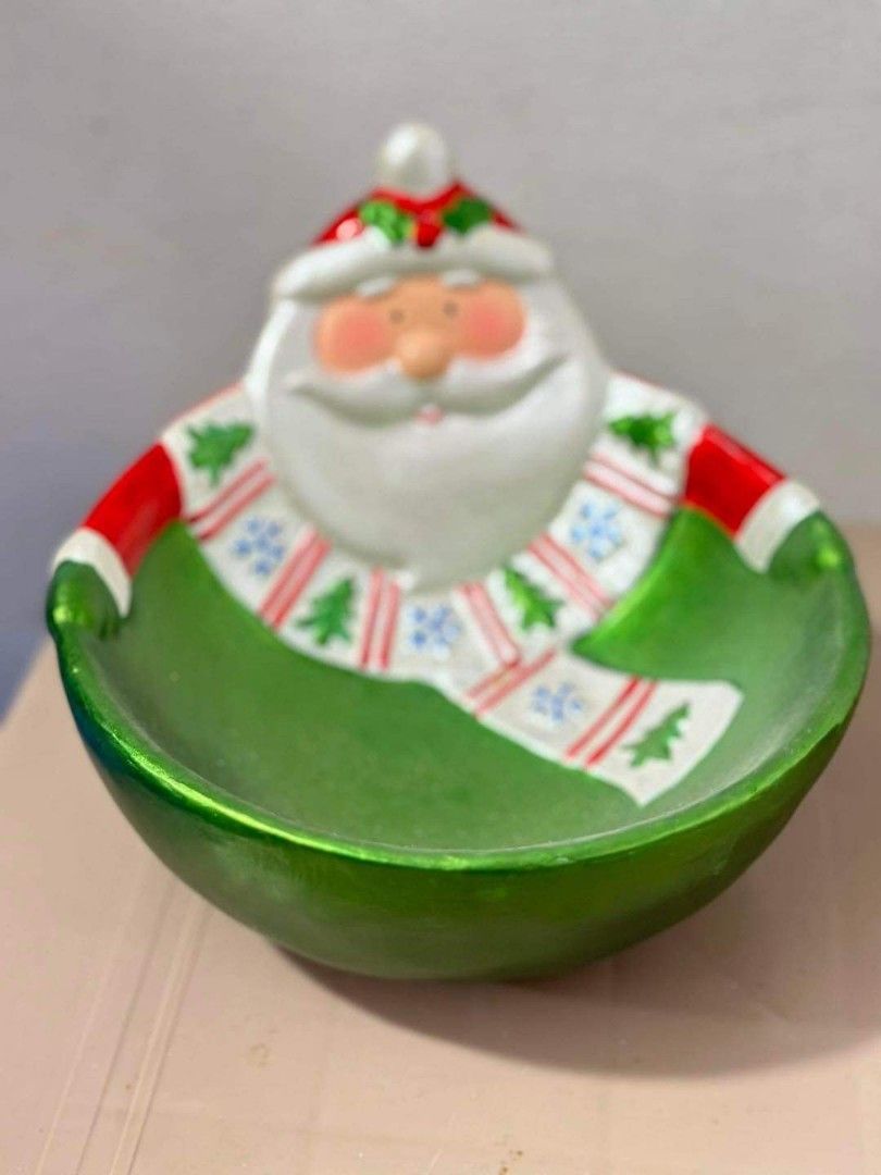 Fiber resin Santa candy bowl, Furniture & Home Living, Home Decor ...