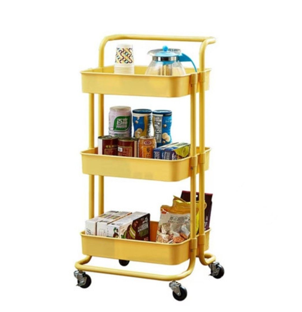 Foldable Kitchen Rack Rolling Storage Cart | Kitchen Trolley | Storage ...