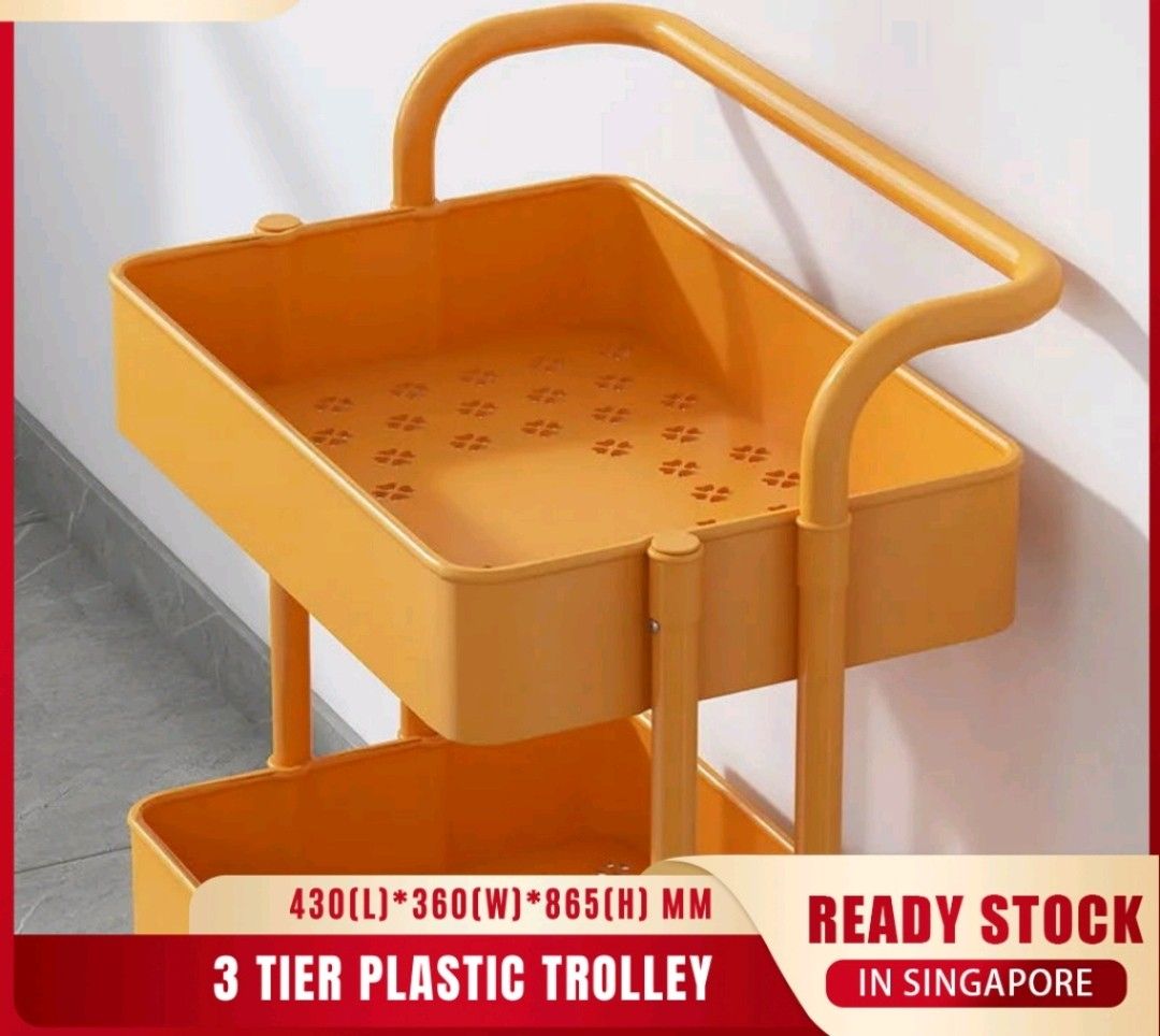 Foldable Kitchen Rack Rolling Storage Cart | Kitchen Trolley | Storage ...