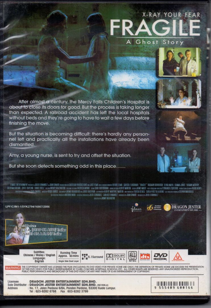 Fragile (A Ghost Story) ***original dvd***, Hobbies & Toys, Music & Media, CDs & DVDs on Carousell
