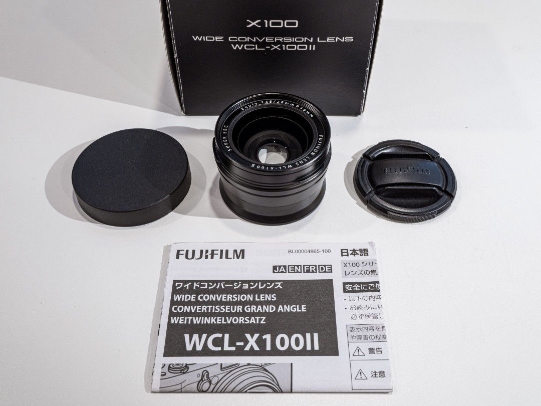 Fujifilm WCL-X100 II Wide Conversion Lens for X100V Black, Photography, Lens & Kits on Carousell
