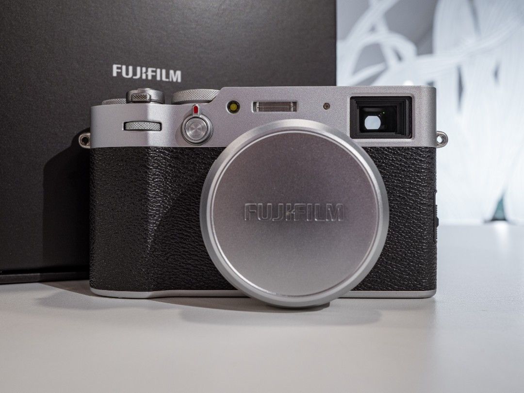Fujifilm X100V Silver + Adapter Ring, Photography, Cameras on Carousell