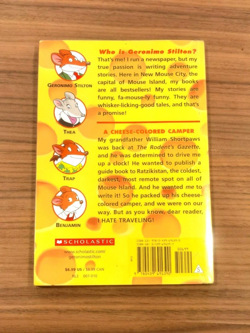 Geronimo Stilton A Cheese Colored Camper Children Story Book, Hobbies ...