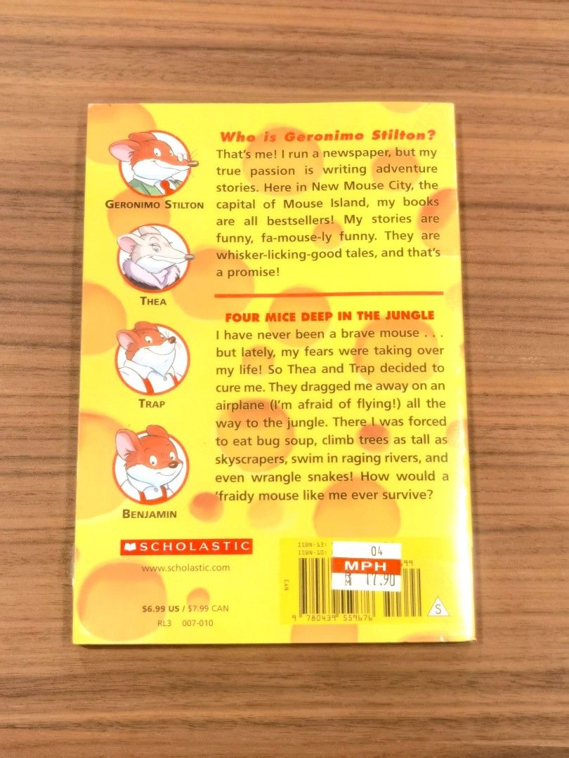 Geronimo Stilton Four Mice Deep In The Jungle Children Story Book ...