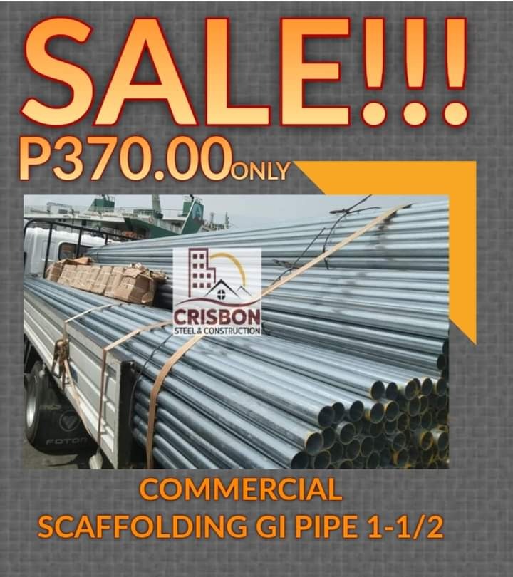 GI Pipe 1 1/2 s20 / Scaffolding / Dsb, Commercial & Industrial ...