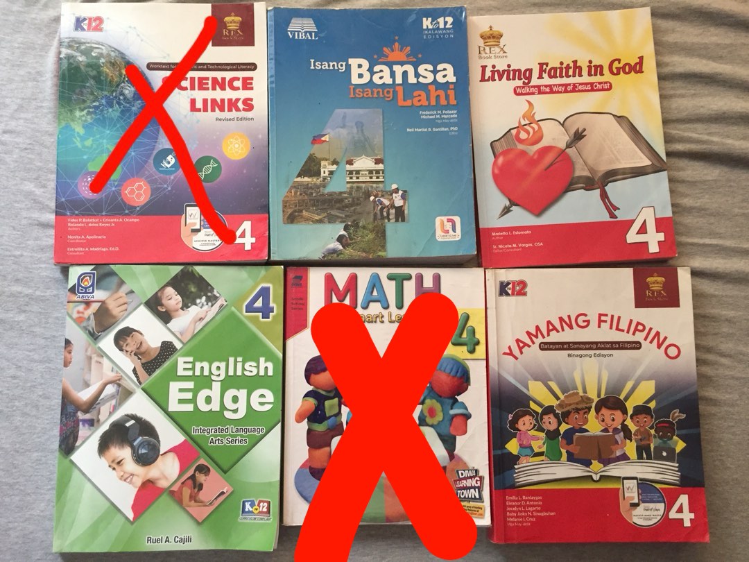 Grade 4 books “with free book for reference/cut outs” (English Edge ...