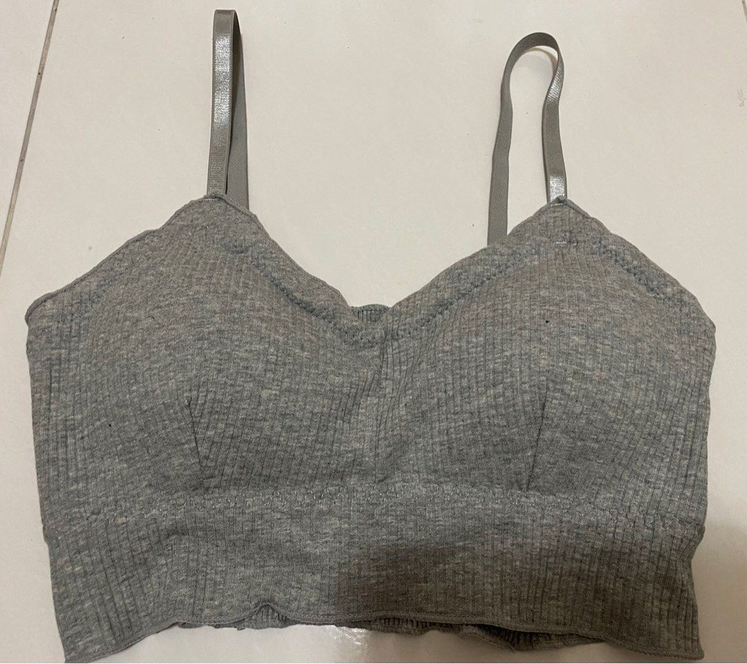 Grey bralette, Women's Fashion, New Undergarments & Loungewear on Carousell