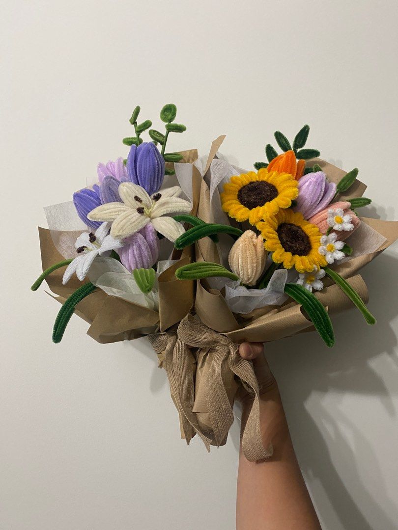 Handmade Flower Bouquet, Hobbies & Toys, Stationery & Craft, Flowers ...