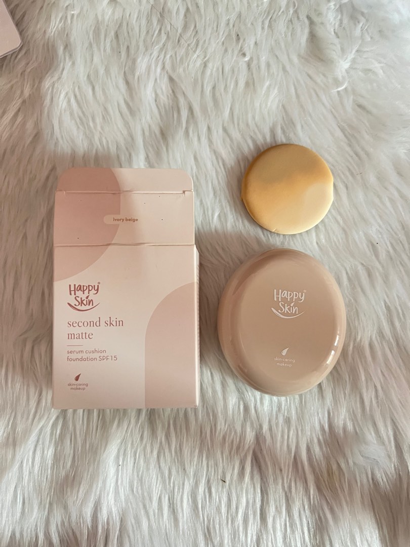 Happy Skin Serum Cushion Foundation in Ivory Beige, Beauty & Personal ...