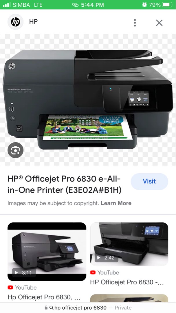 Hp office jet pro 6830. printer, Computers & Tech, Printers, Scanners ...