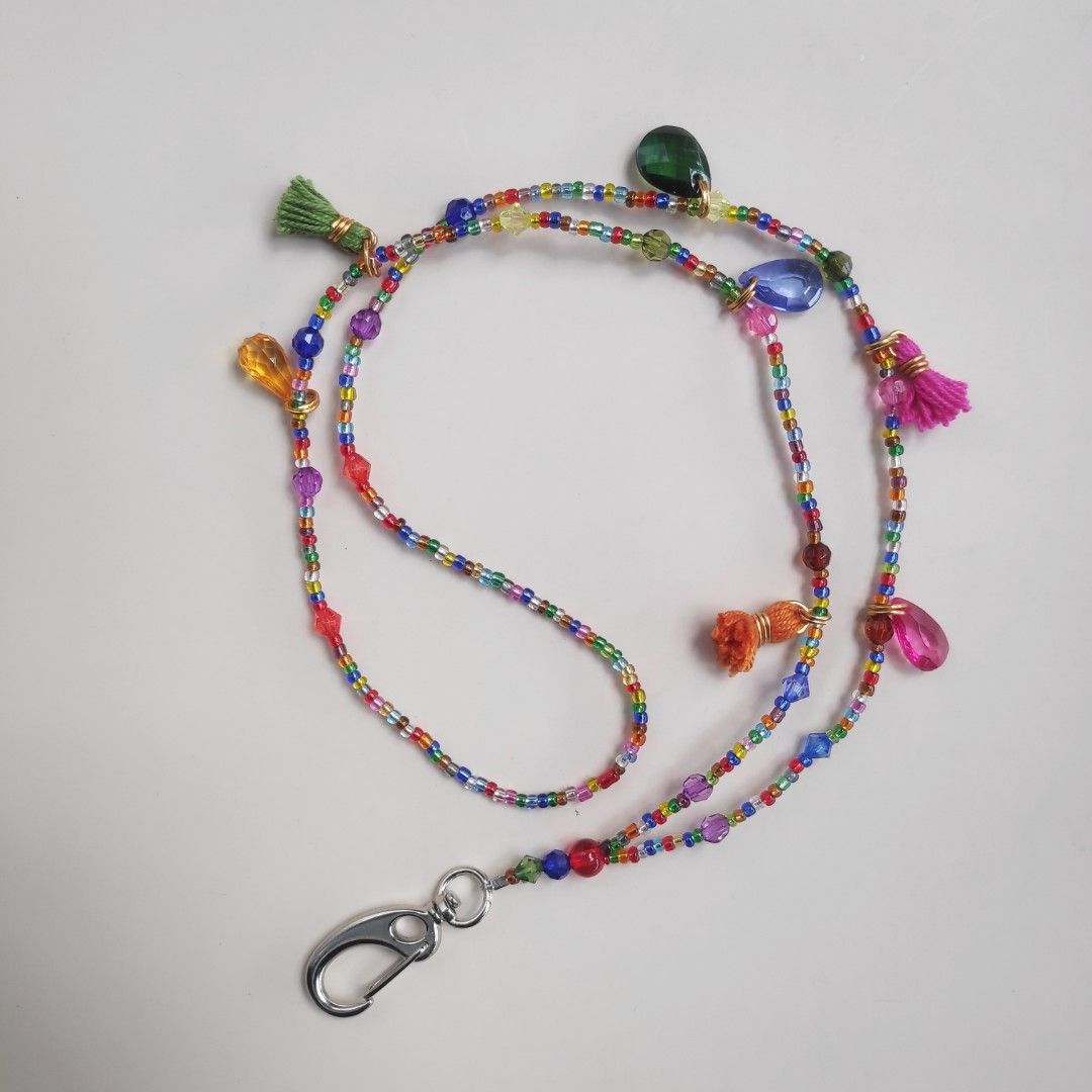 ID Laces Beaded Lanyard, Women's Fashion, Jewelry & Organizers ...