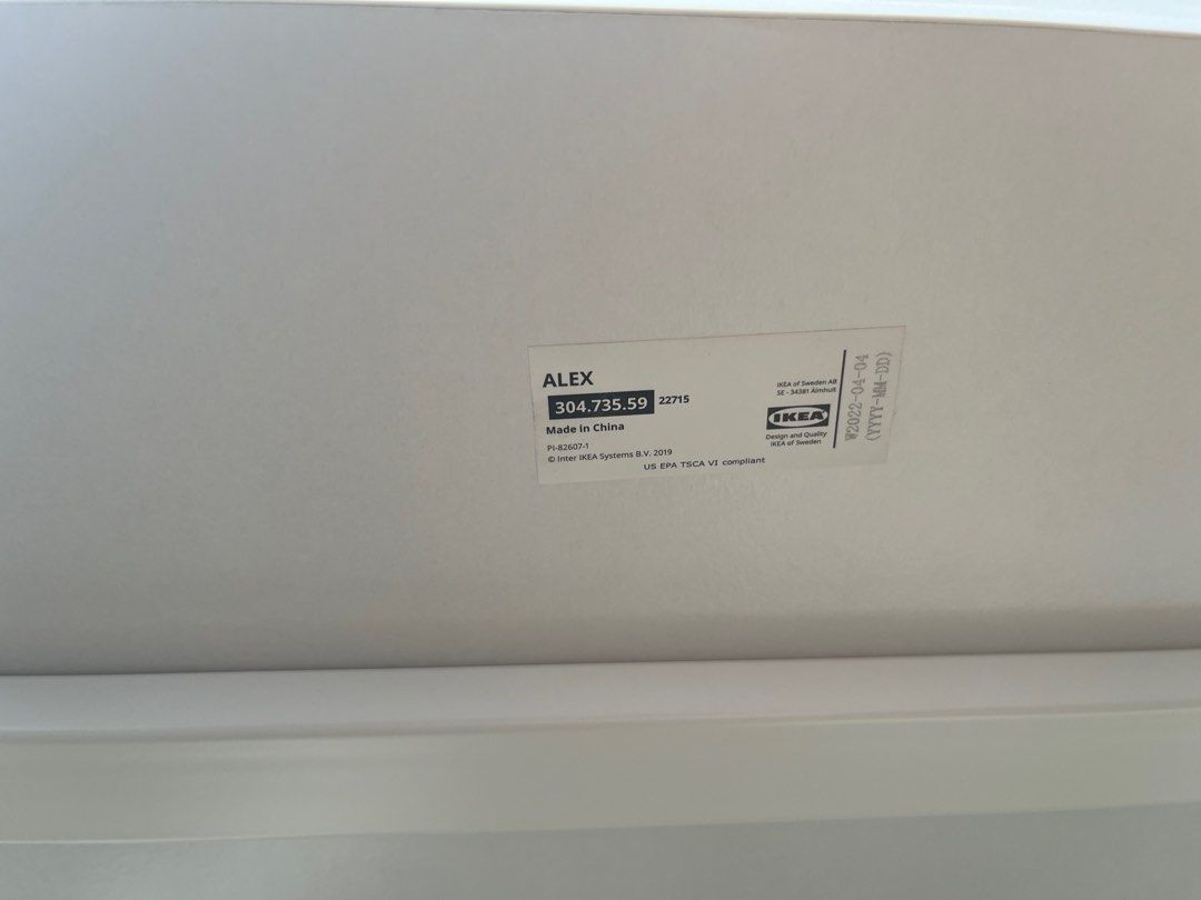 IKEA Alex Study or Work Table with free floor Protector (Kolon from ...