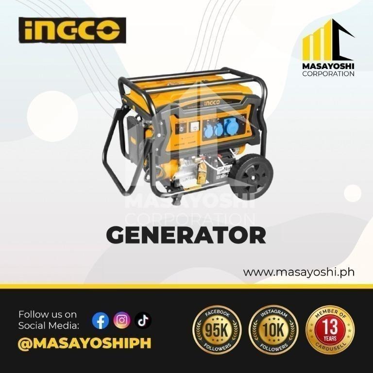 INGCO Generator 6.5 KVA Gasoline GE65006 | Generator | Power Supply ...
