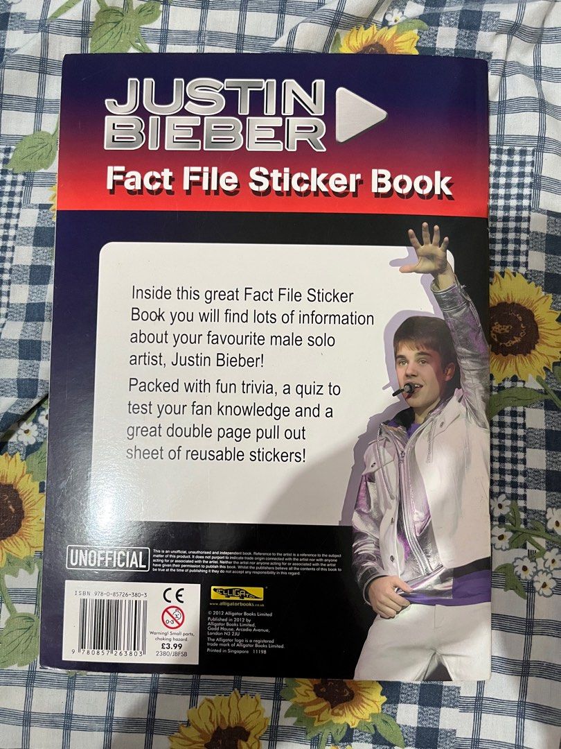 Justin Bieber: Fact File and Sticker Book, Hobbies & Toys, Books ...
