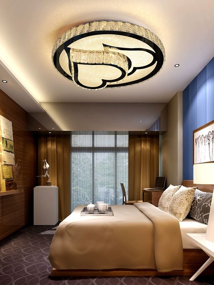 K9 Crystal LED Heart Ceiling Light, Furniture & Home Living, Lighting ...